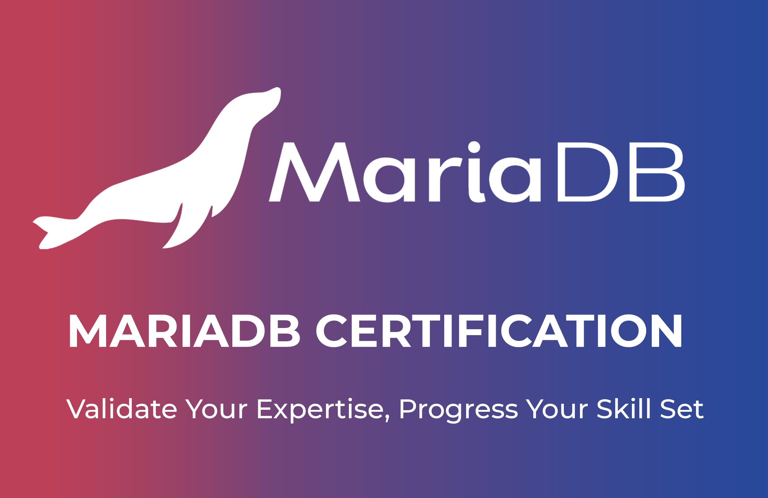 MARIADB pondrá a disposición su examen de Certificación por primera vez ...